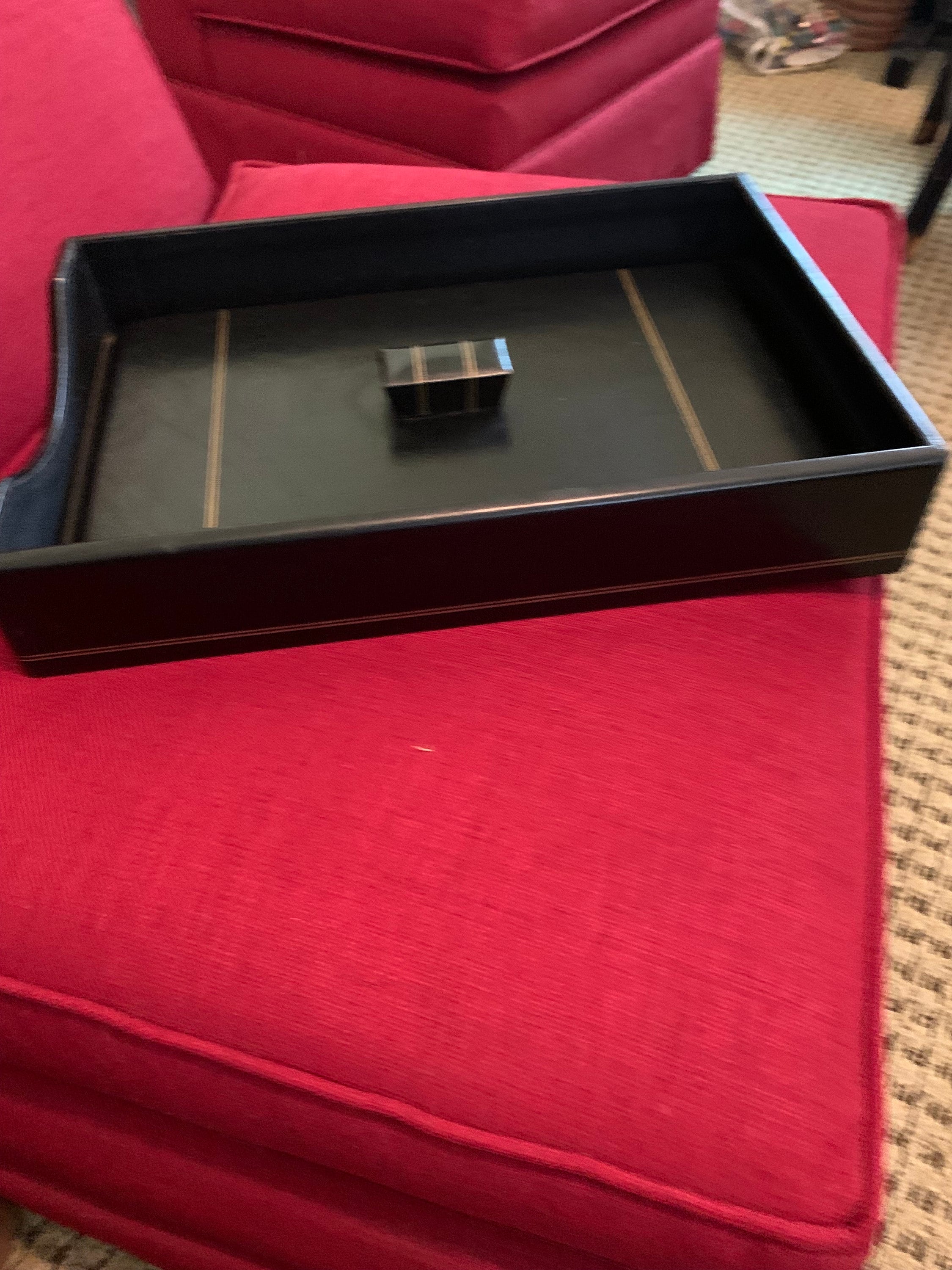 Leather Covered In/out Letter File Box - Etsy