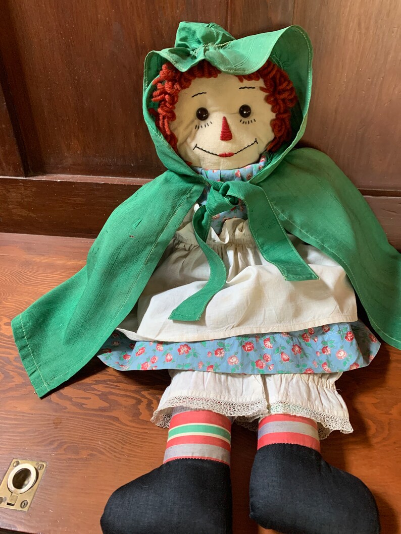 Vintage 20 Inch Handmade Raggedy Ann Cloth Doll - Etsy