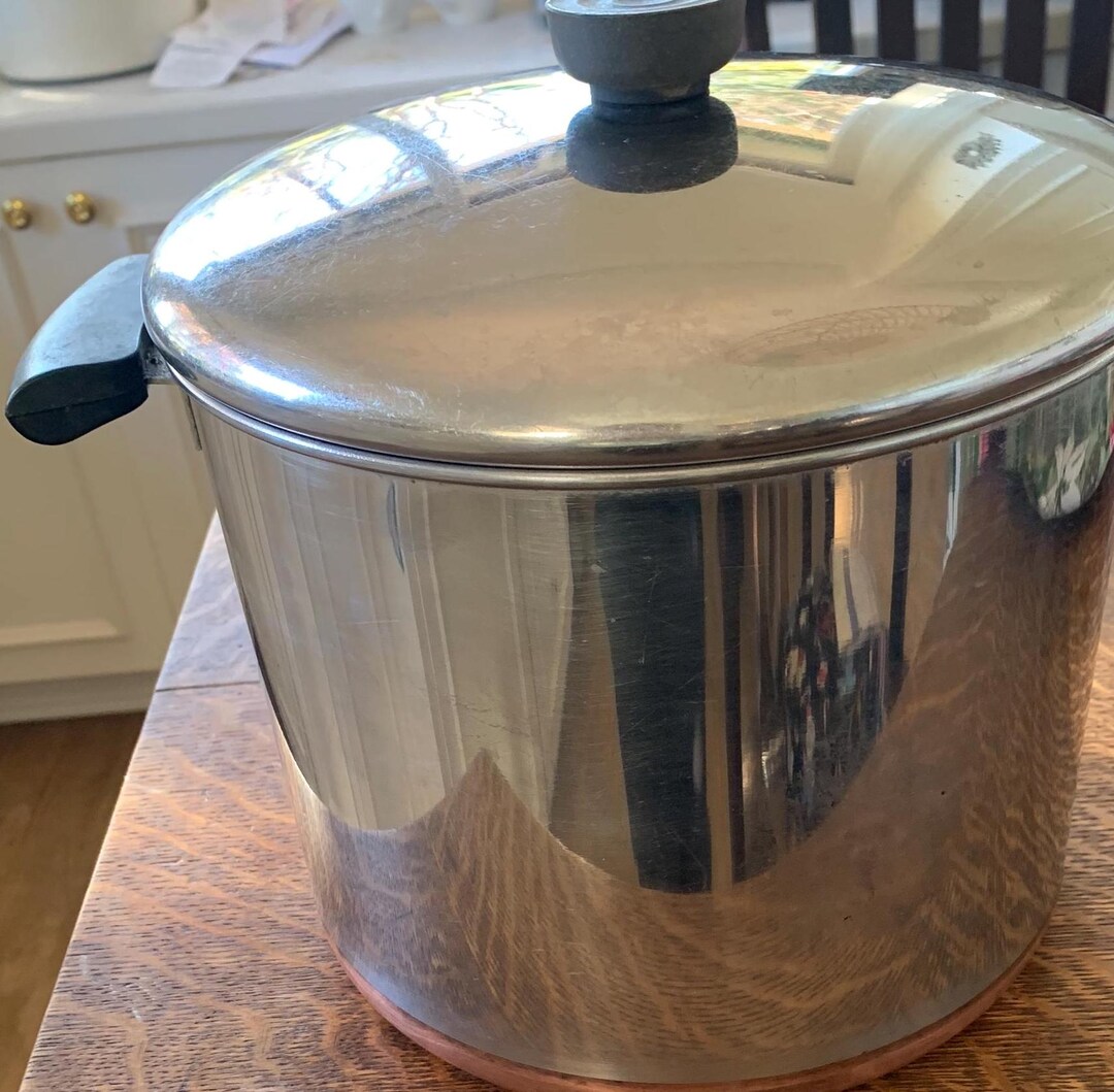 Revere Copper/stainless Steel 8 Quart Pot With Lid - Etsy