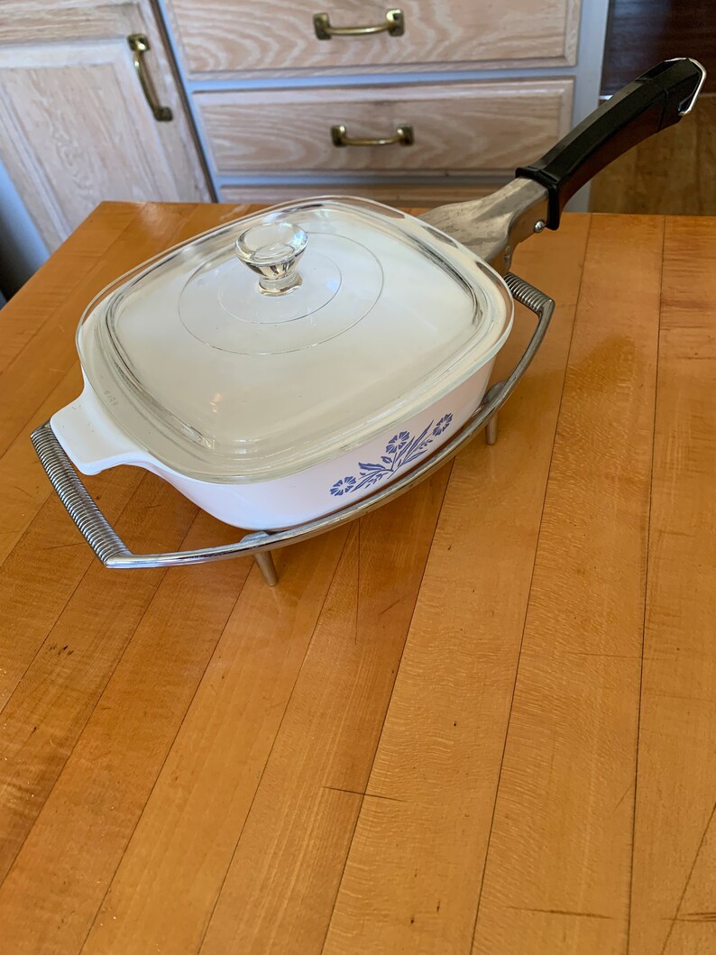 Vintage Corningware Blue Flower 1 Quart Pan &cradle - Etsy