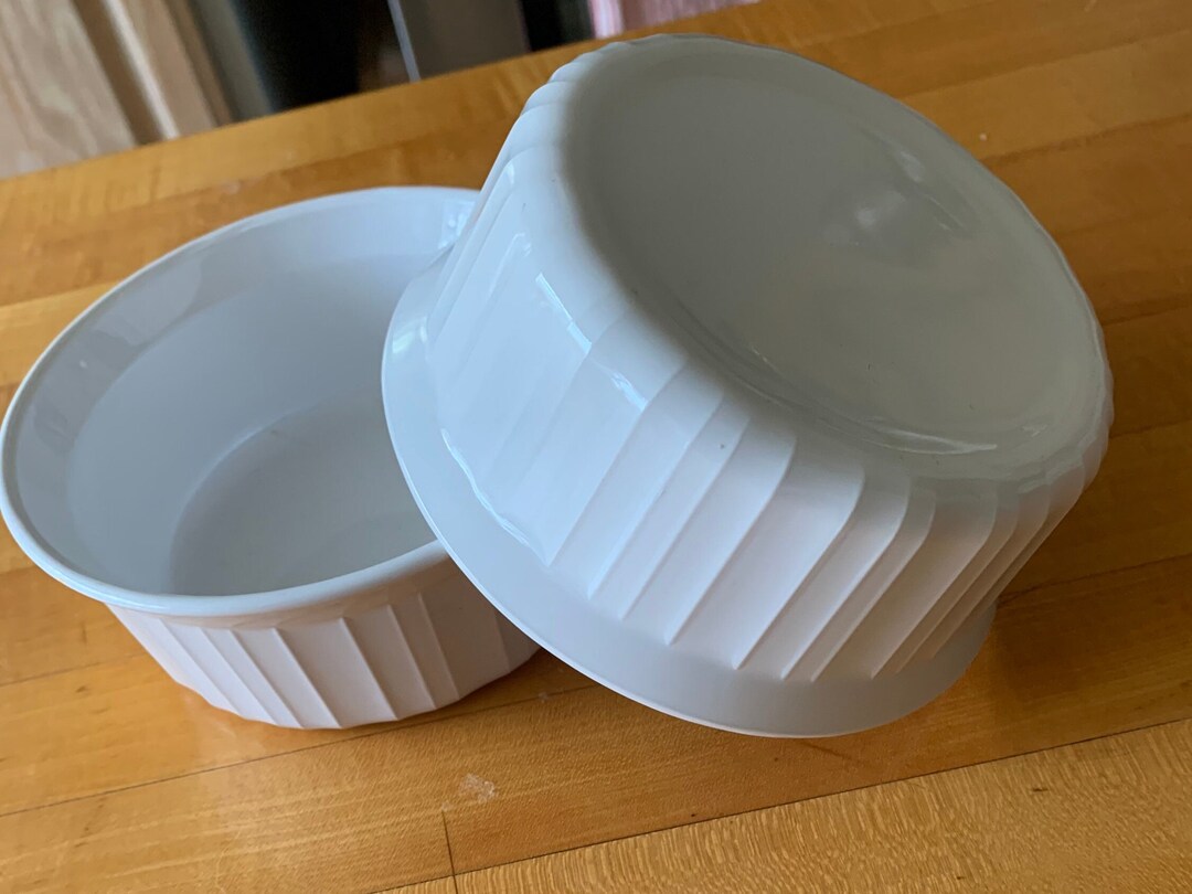 Set of 2 Corning Ware French White F-16-B Individual Casserole Dishes ...