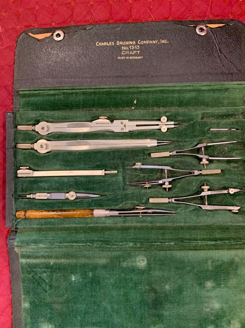 Charles Bruning Co. German Drafting Tools Vintage - Etsy
