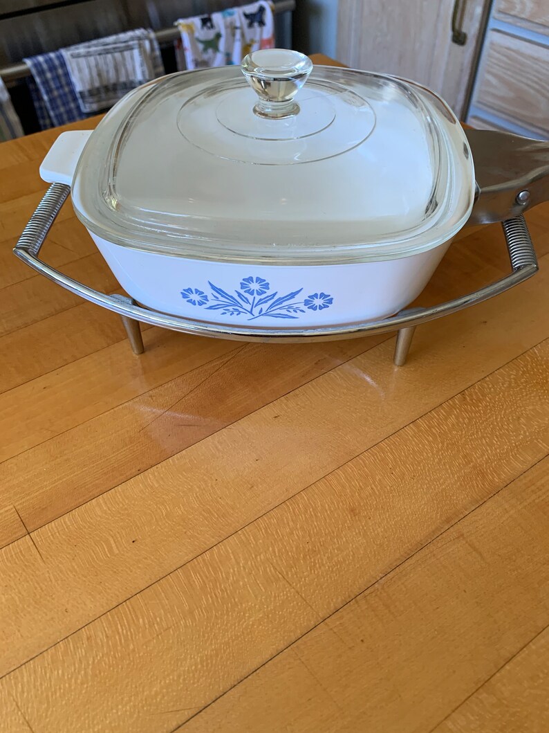 Vintage Corningware Blue Flower 1 Quart Pan &cradle - Etsy