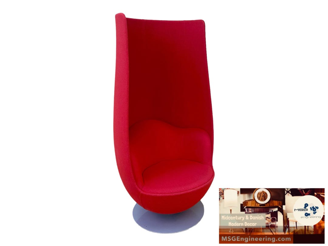 Marcel Wanders Wanders' Tulip Armchair in Red Hero Fiberglass Shell ...
