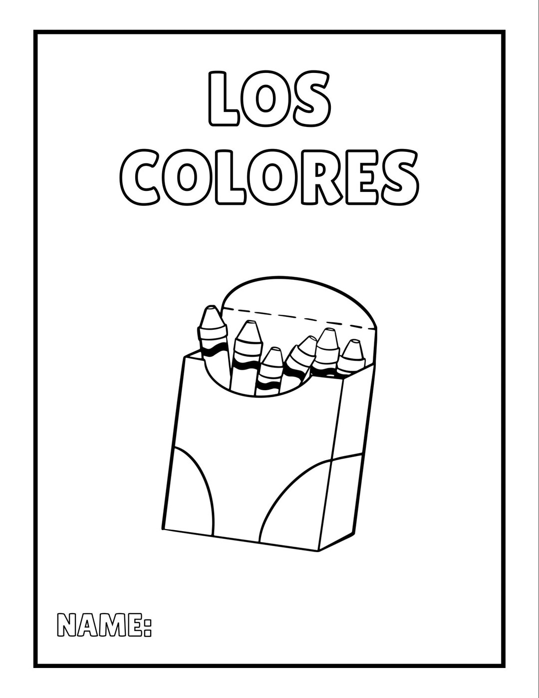 LOS COLORES - Spanish Color Worksheets for Pre-k - 2nd Grade, Beginner ...
