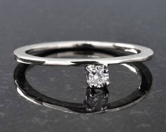 Flat Diamond Ring - Etsy