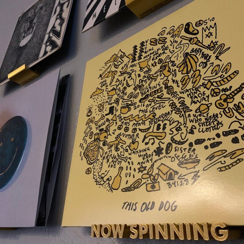 Now Spinning Vinyl Record Stand Wall Mount Display Shelf Screw - Etsy