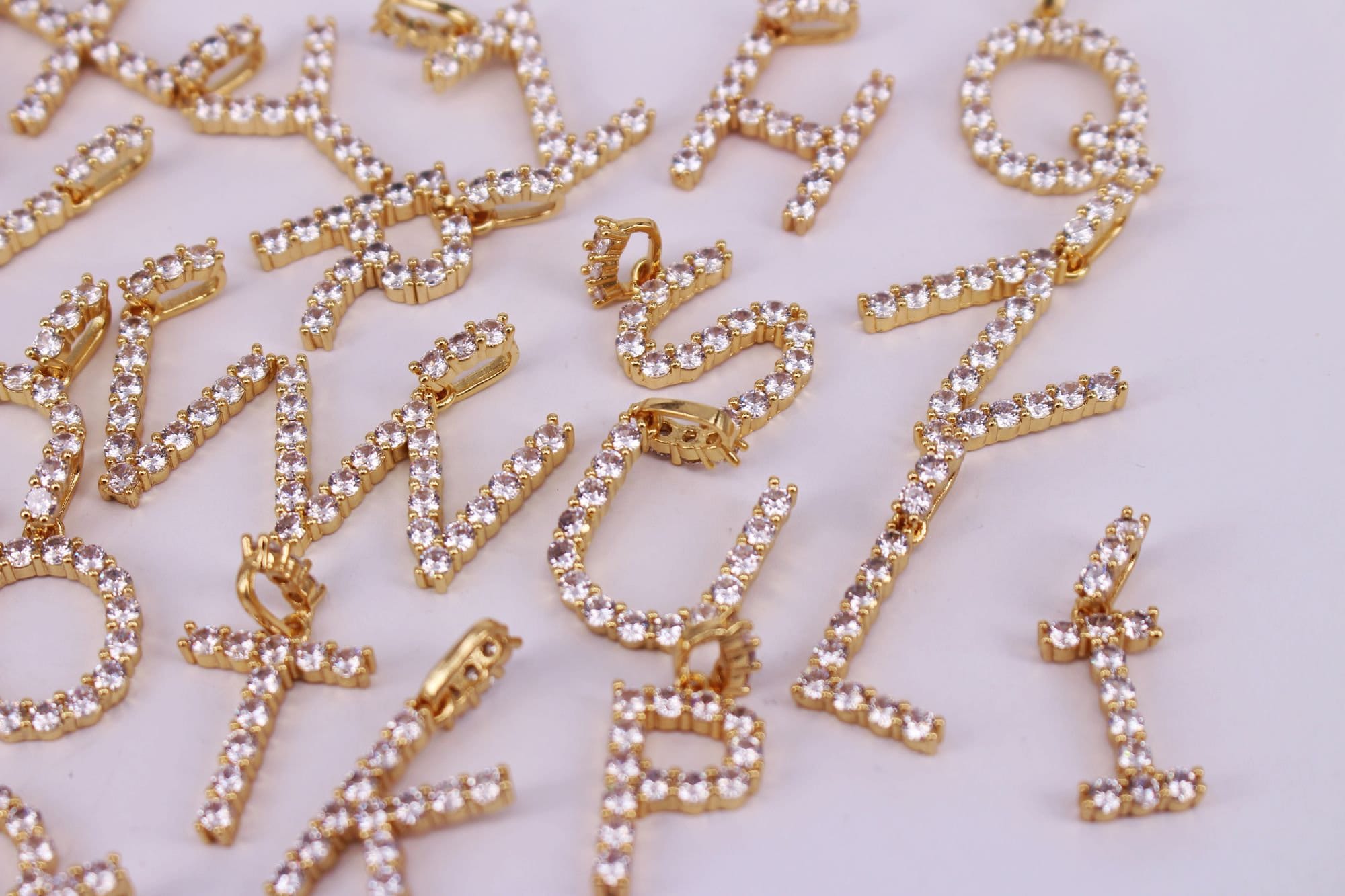 HOT 5-26pcs Gold plated Alphabet A-Z Letters Pendant | Etsy