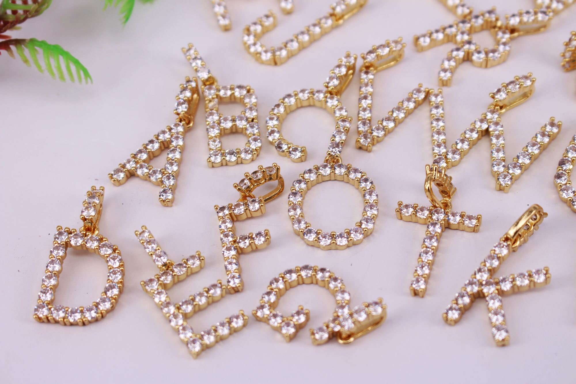 HOT 5-26pcs Gold plated Alphabet A-Z Letters Pendant | Etsy