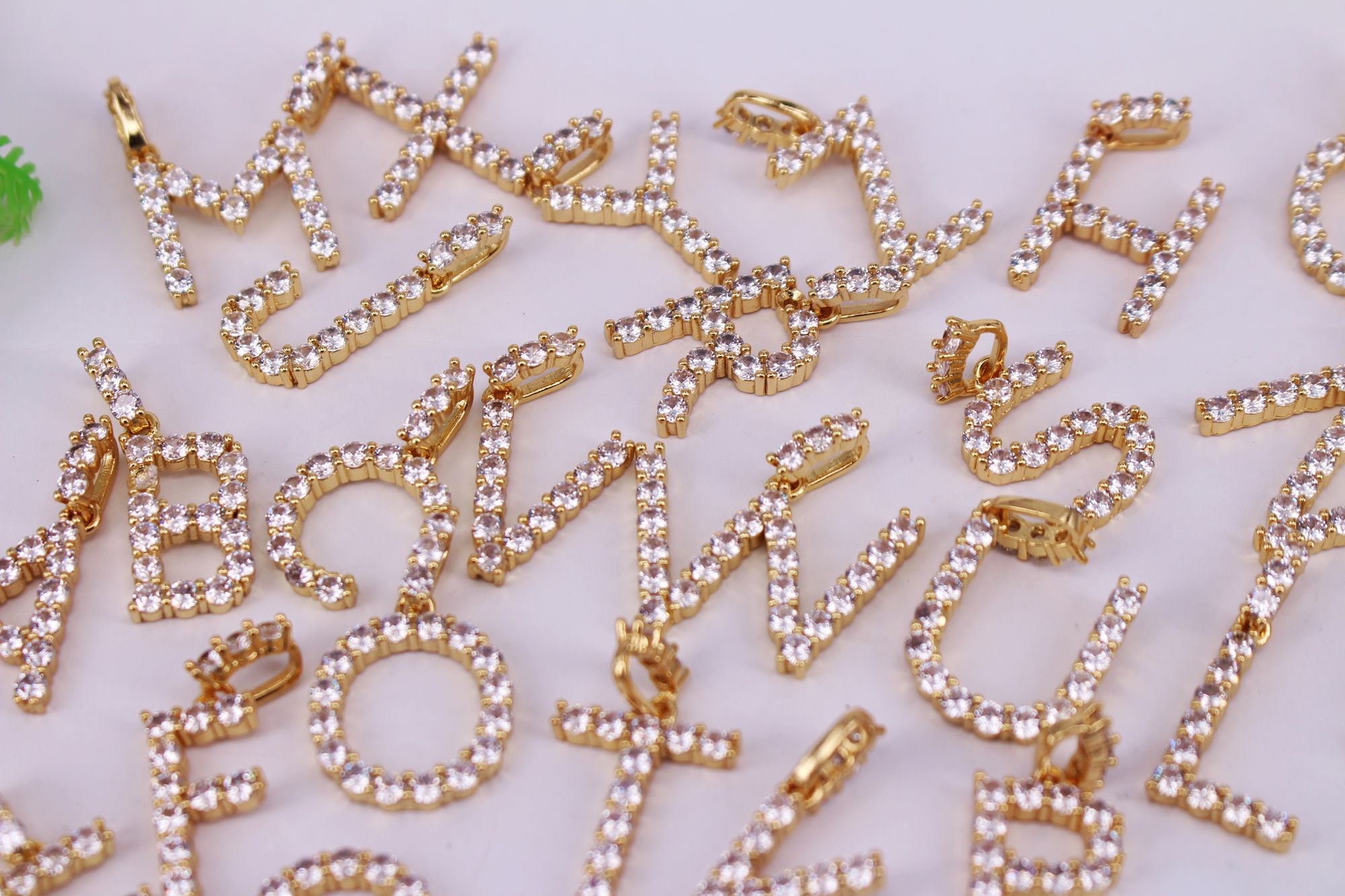 HOT 5-26pcs Gold plated Alphabet A-Z Letters Pendant | Etsy