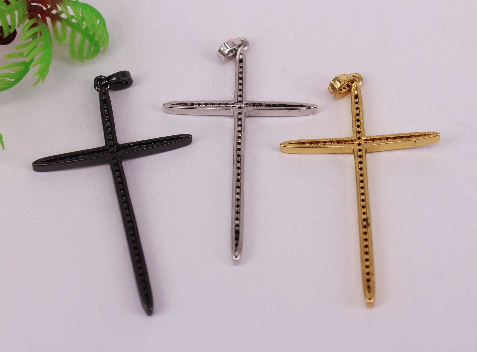 HOT 6pcs 34x56mm Mixed Plated Cross Shape Copper Metal White - Etsy