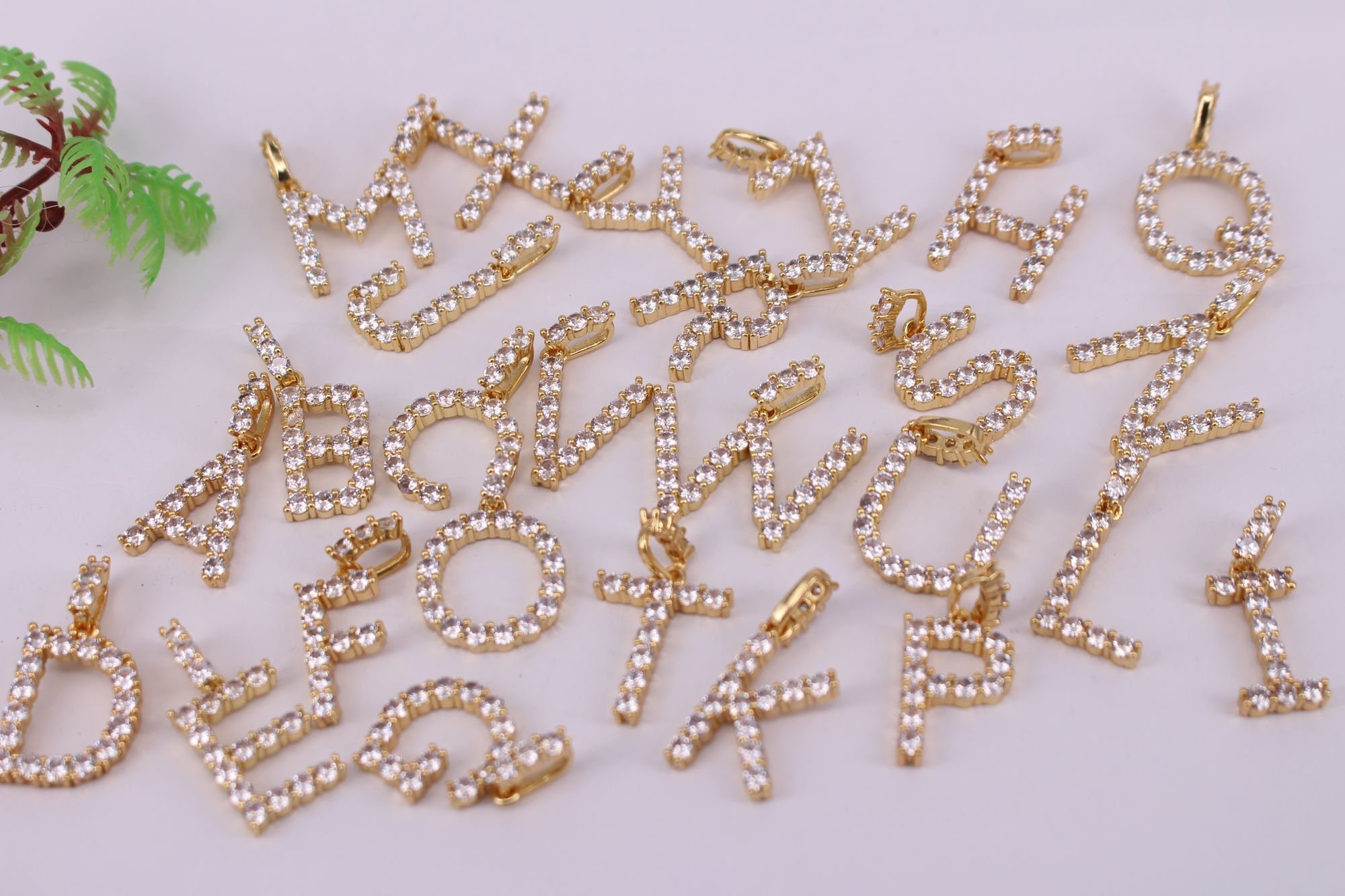 HOT 5-26pcs Gold plated Alphabet A-Z Letters Pendant | Etsy