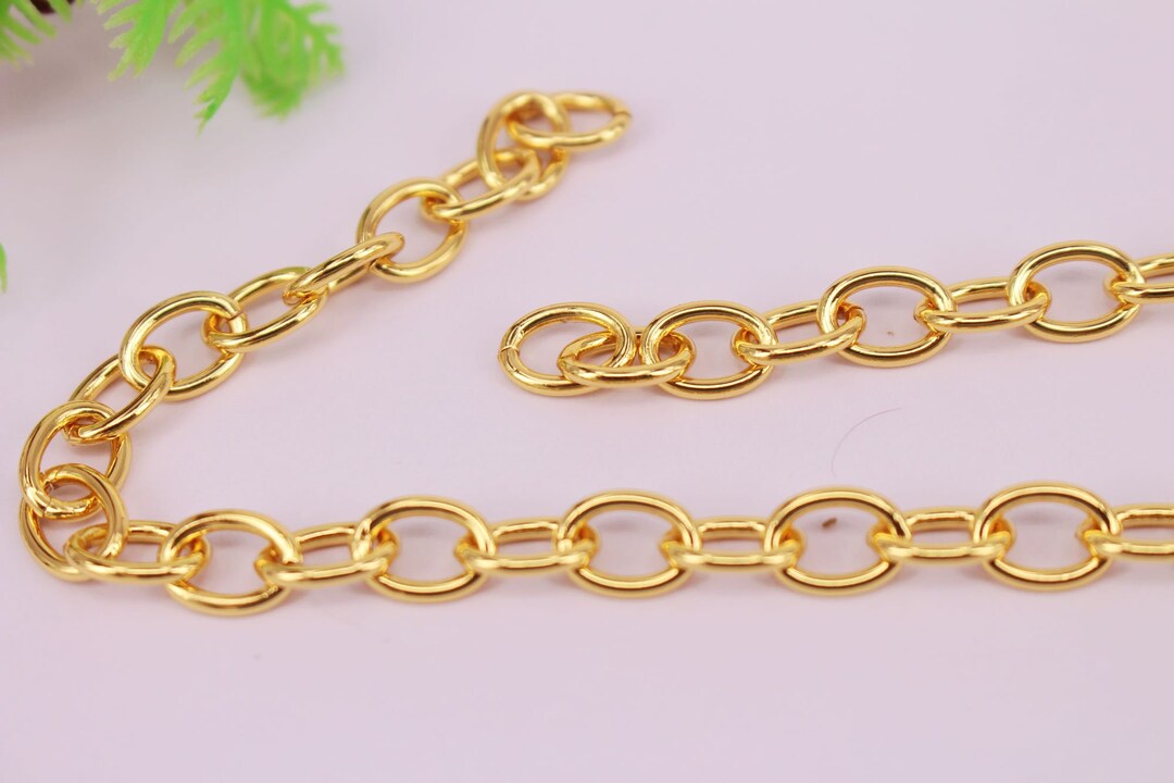 HOT 5 Meter Gold Plated Copper Chain, 4x5mm/7x10mm,brass Chain,18k ...