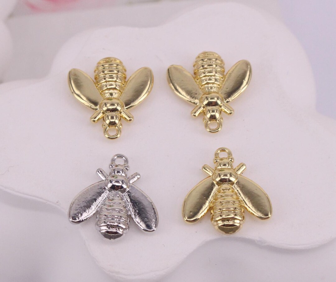 HOT 20pcs 15mm Mixed Plated Bee Shape Copper Metal Connector Pendant ...
