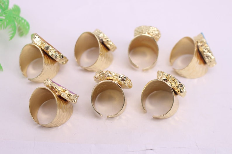 HOT 7pcs Gold Plated Freedom Shape Natural Titanium Agate - Etsy