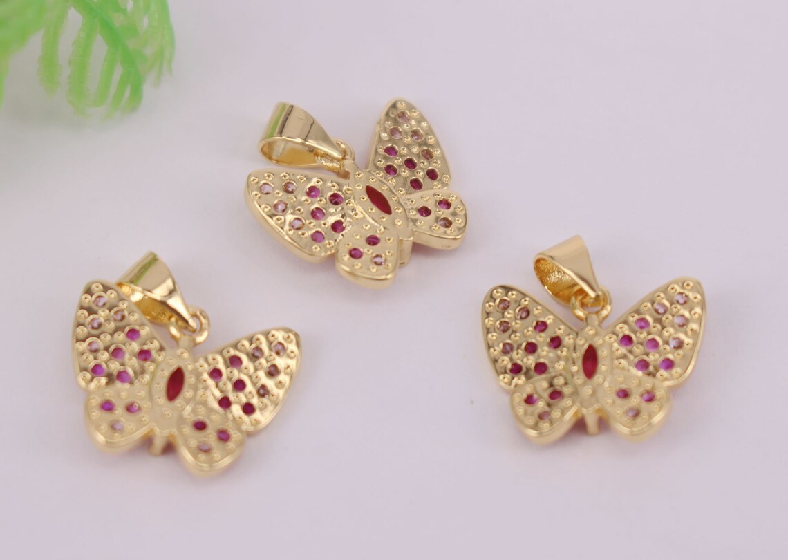 20pcs 12x16mm Gold Plated Butterfly Shape Copper Metal - Etsy