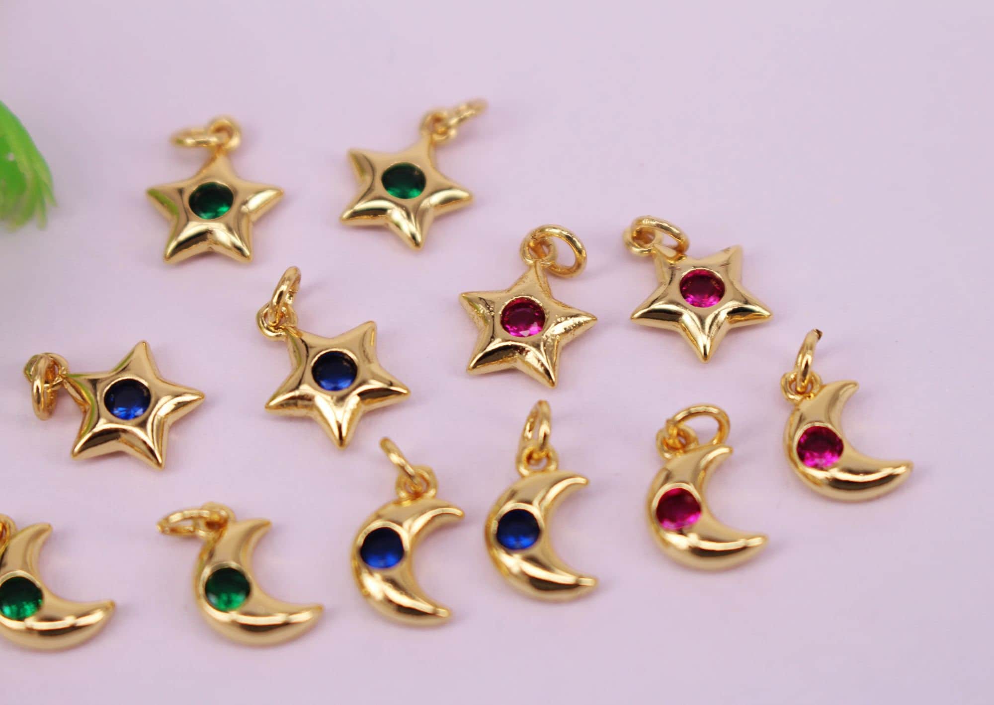 HOT 30pcs 8mm Star / Moon Gold Plated Copper Metal Mixed Color - Etsy
