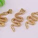HOT 10pcs 12x29mm Gold Plated Snake Shape Copper Metal White - Etsy