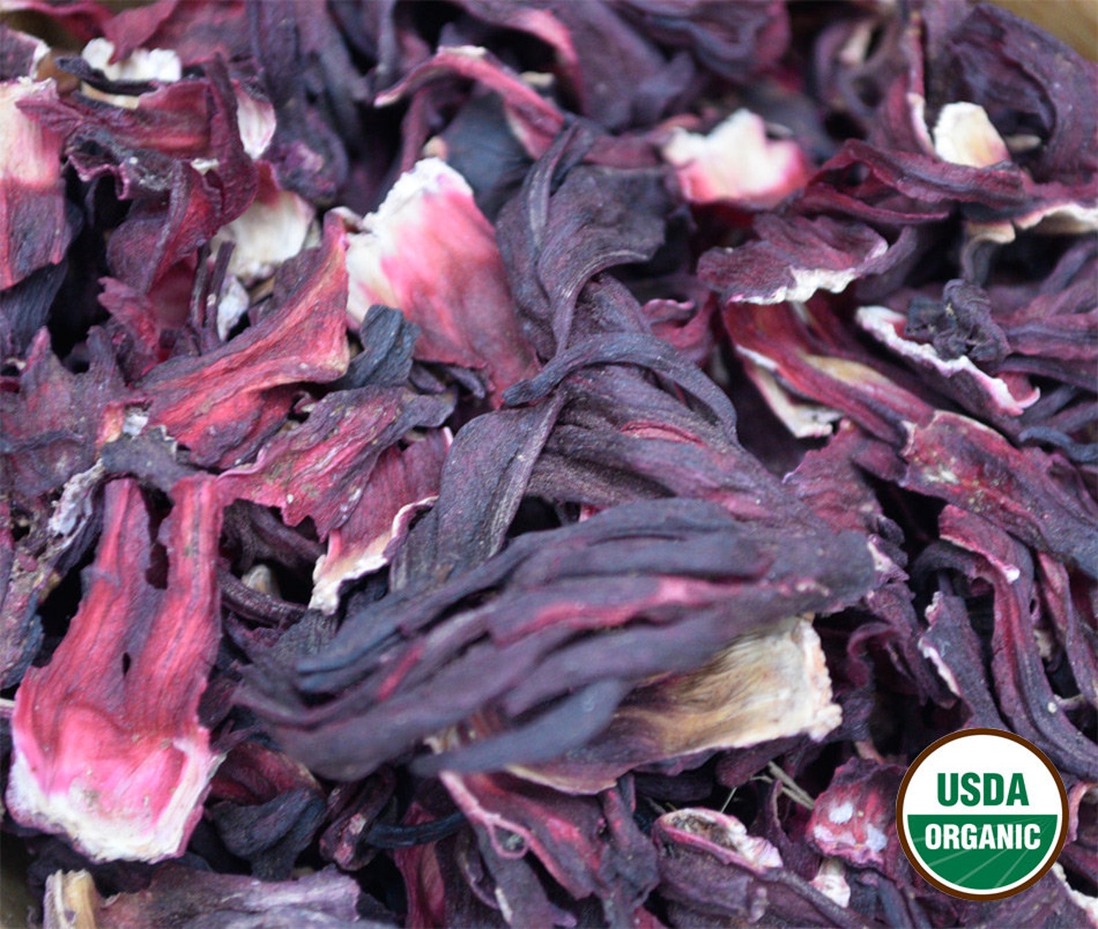 ORGANIC Hibiscus Flower Petals Whole, Dried, Loose - 2 Ounces, Hibiscus ...