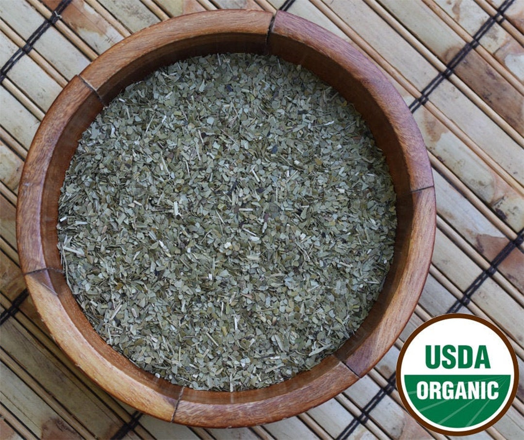 Organic Yerba Mate Green Leaf Cut and Sifted - 1 Ounce, Ilex ...
