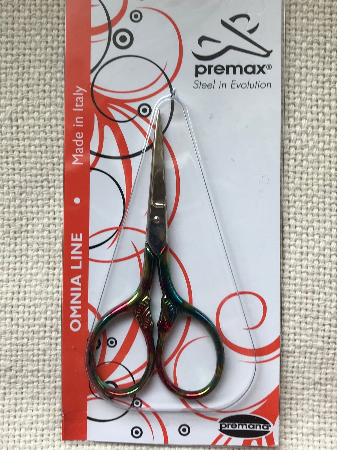 Premax Omnia 3-1/2” Rainbow Lion’s Tail Straight Blade Scissors X325 - Etsy