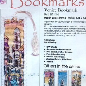 Venice Bookmark by Michael Powell Cross Stitch BM001 Complete Kit - Etsy