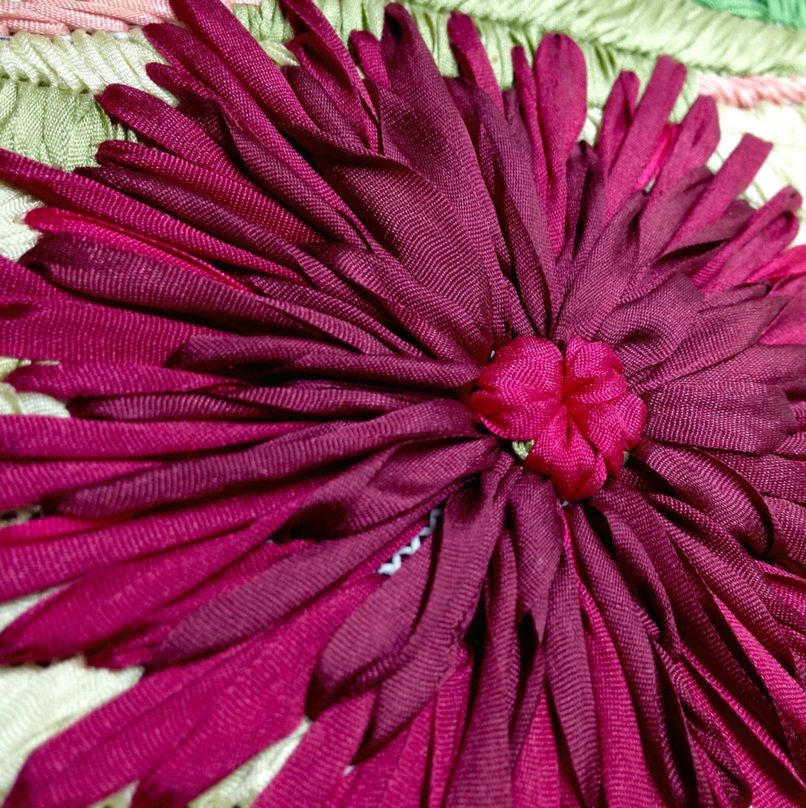 Dahlia Silk Flower Needlepoint Complete Kit - 4th in This Silk Flower ...