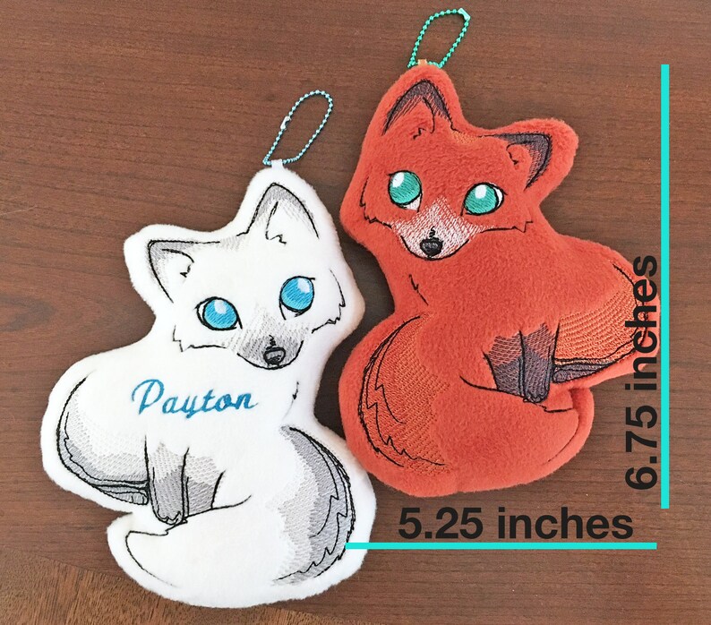 Arctic Fox or Sweet Fox Ornament/keychain Customizable - Etsy UK