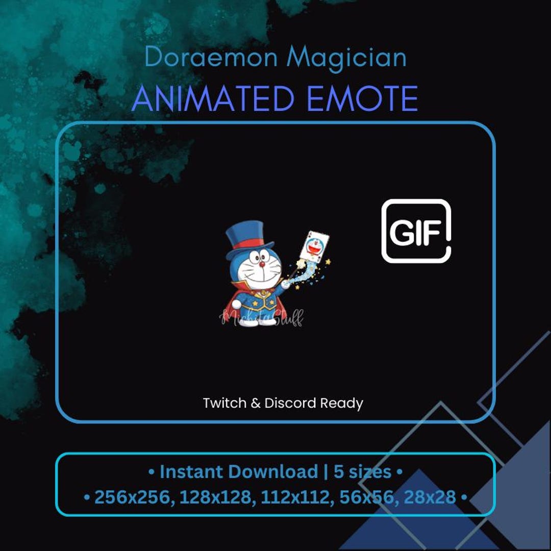 Animated Doraemon Magician GIF | Cute Magic Show Emote Sticker for ...