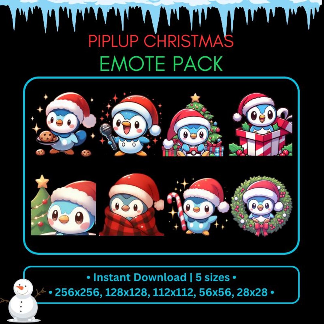 Christmas Piplup Emote - Cute Piplup Singing Cookie Discord Server ...