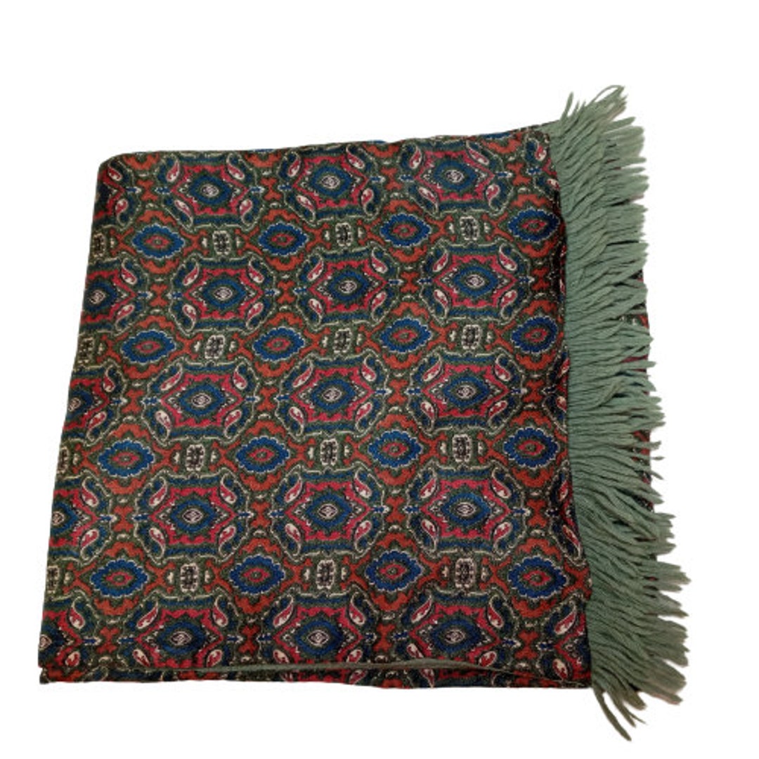 Vintage Gentleman Scarf DUGGIE Majestic Scarf Green Red Wool Scooter ...