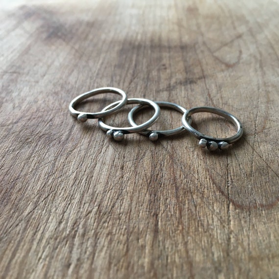 Pebble Stacking Rings Set of 4 | Etsy