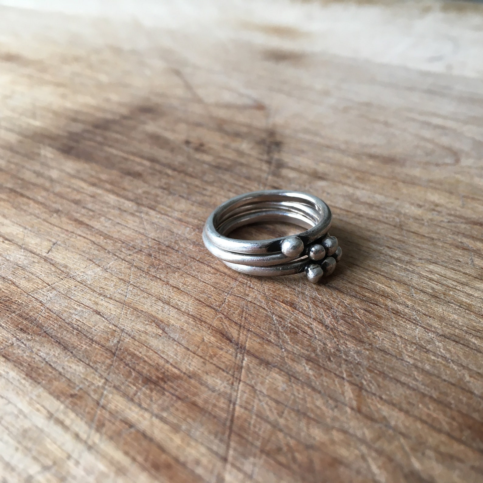 Pebble Stacking Rings Set of 3 - Etsy