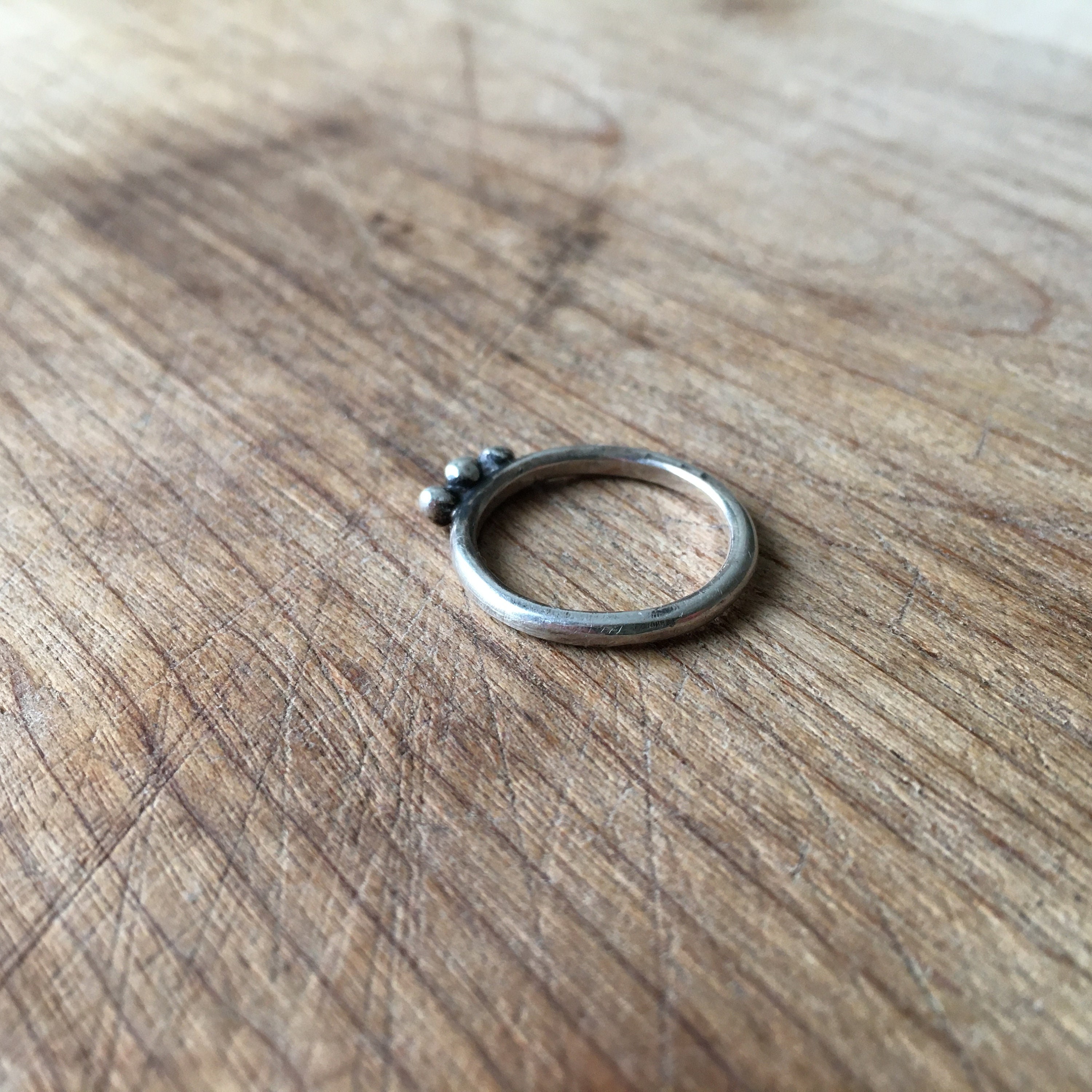 Triple Pebble Stacking Ring - Etsy