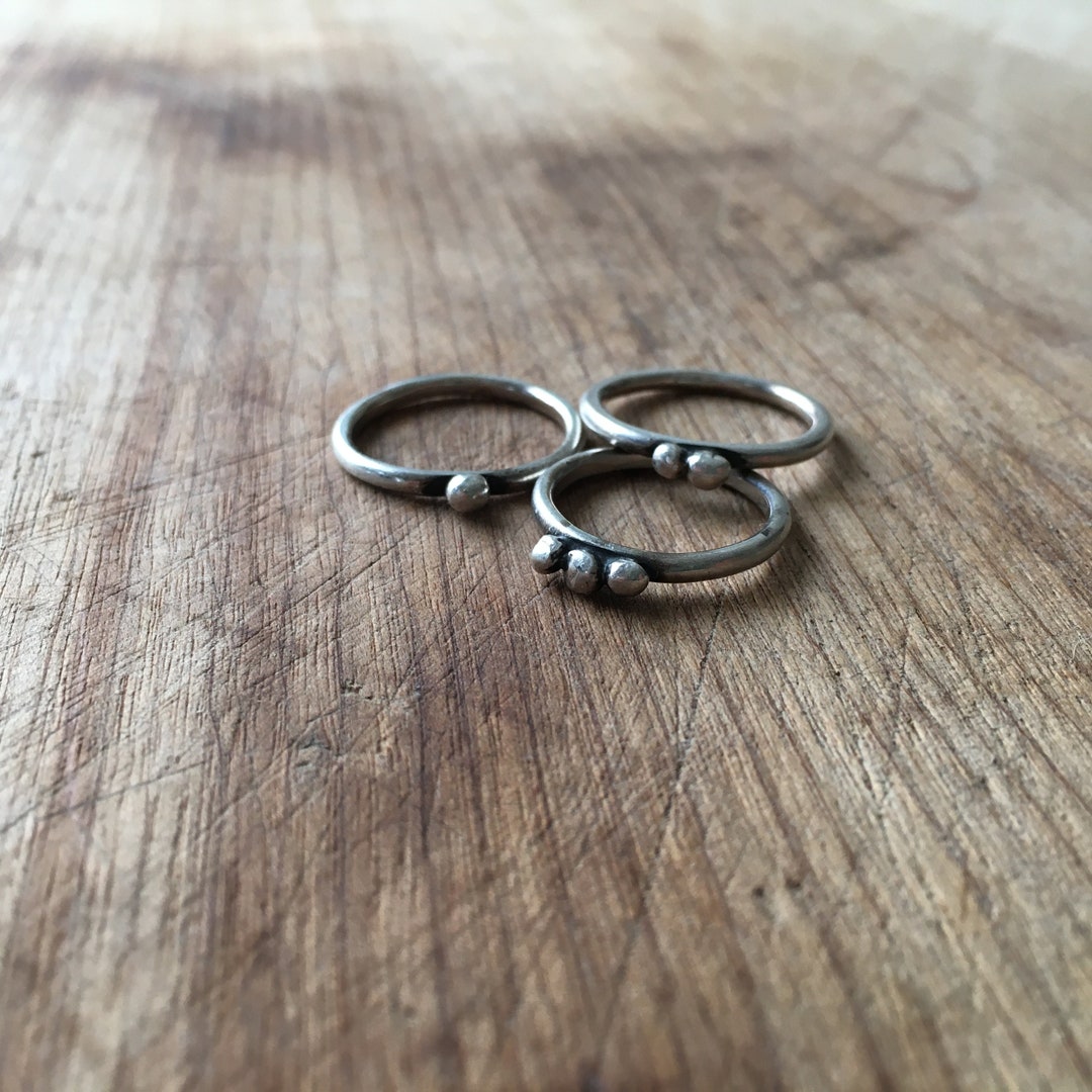 Pebble Stacking Rings Set of 3 - Etsy