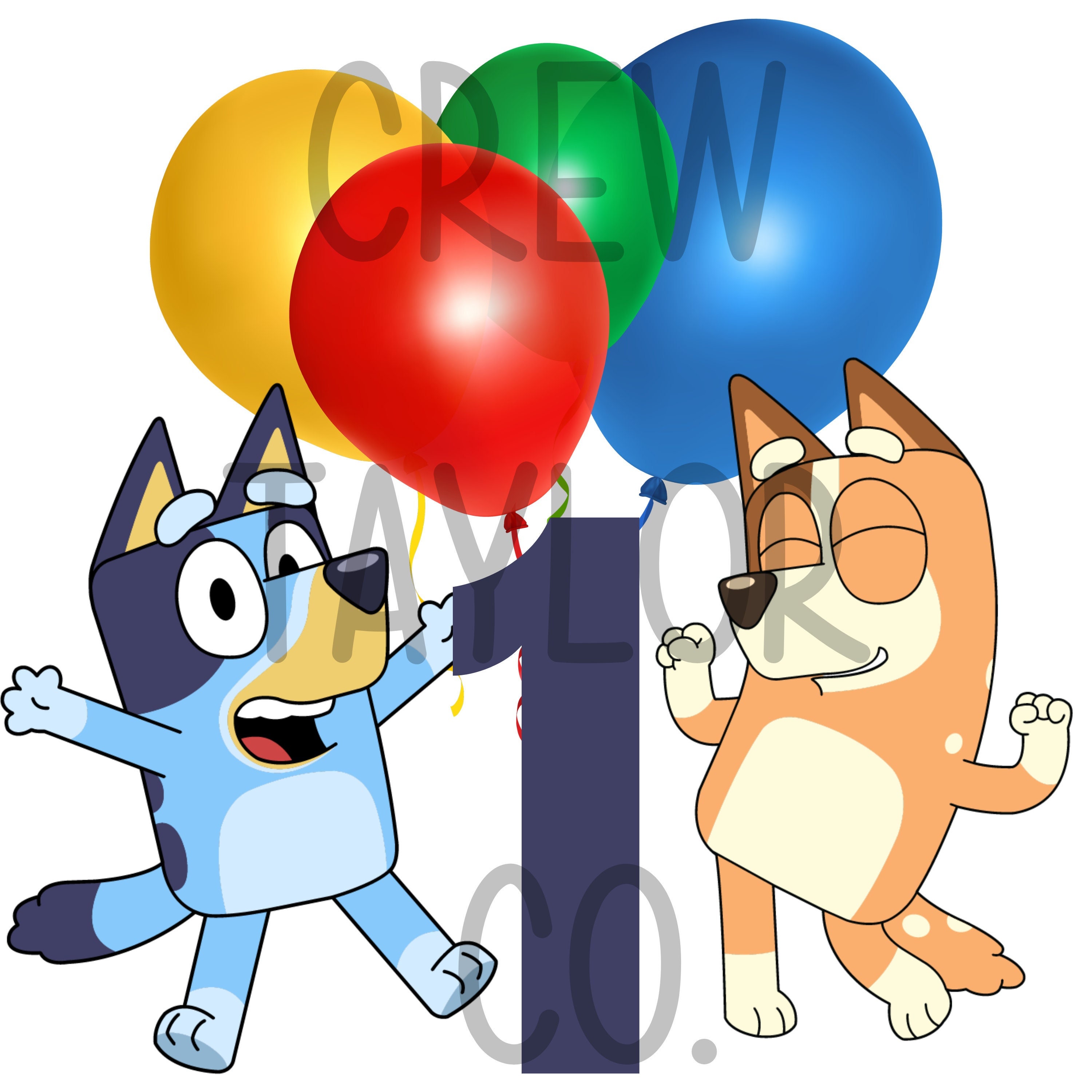 Bluey & Bingo 1st Birthday PNG File Bluey Bingo First - Etsy Canada