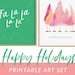 Pink Holiday Printable Art Set Christmas Printable (Download Now) - Etsy