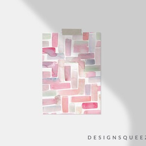 Watercolor Blocks Abstract Art, Printable Watercolor Swash Print, Wall ...