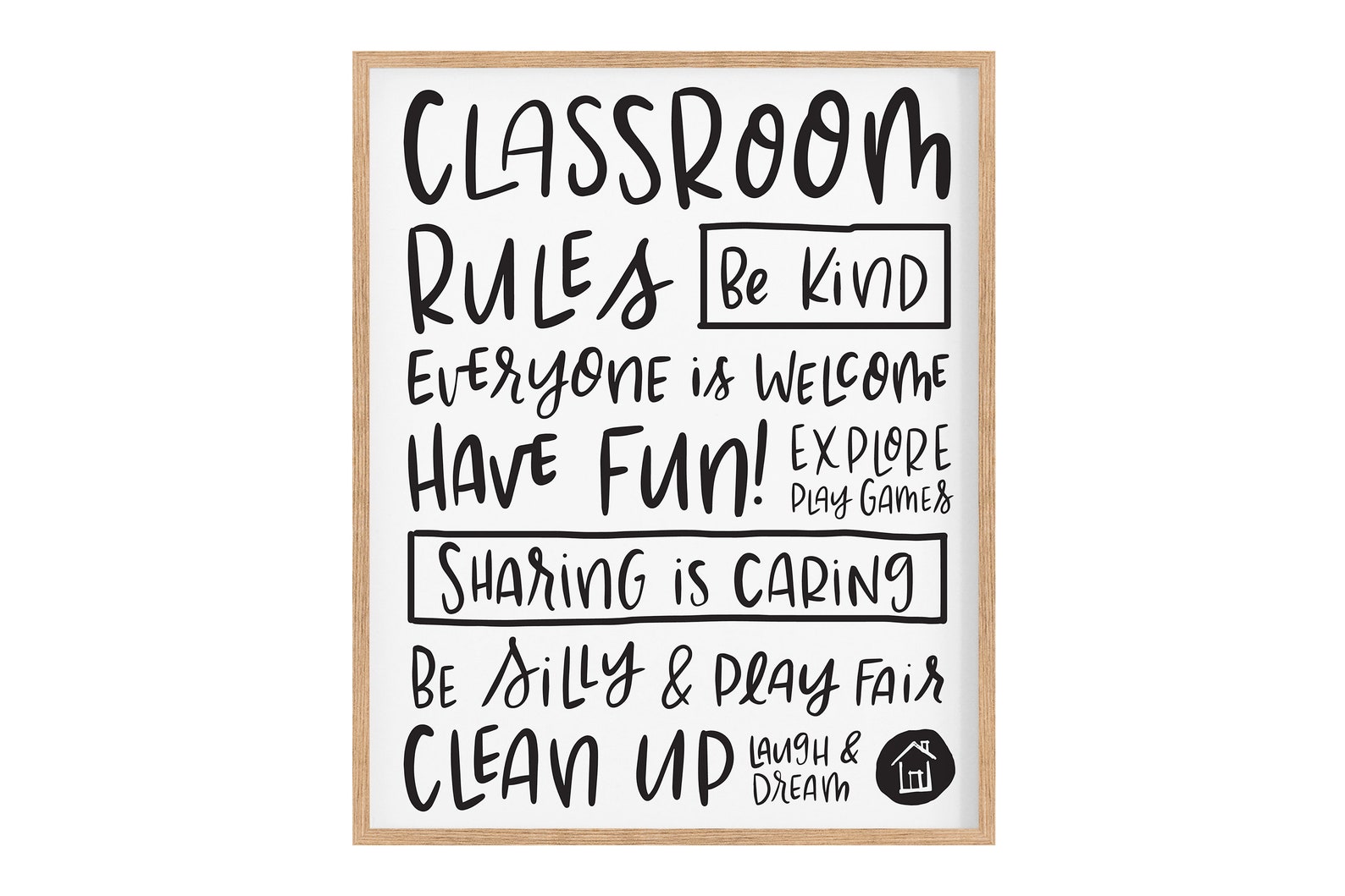 Printable Classroom Rules Black and White Classroom - Etsy