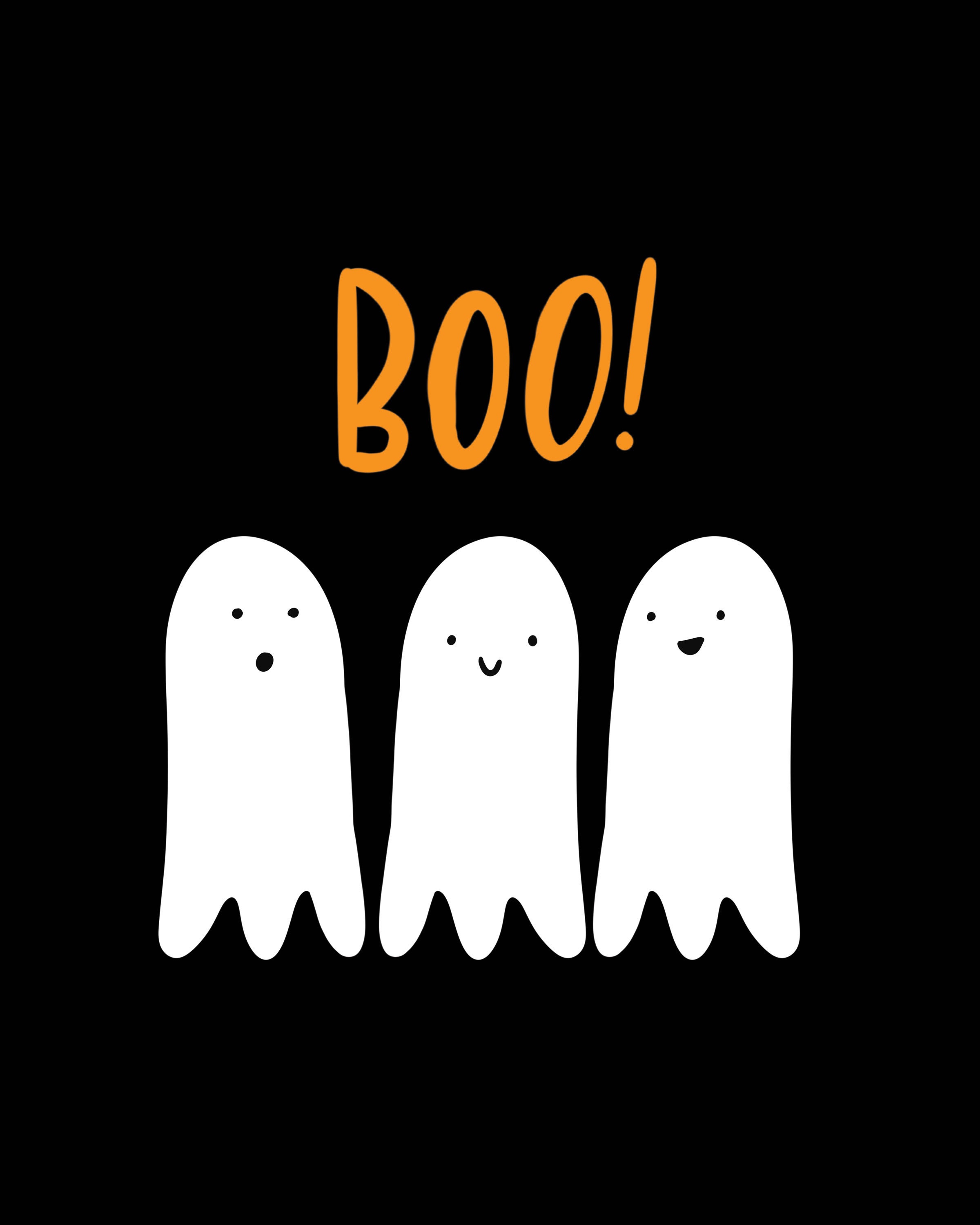 Cute Ghost Halloween Printable, Pink Ghost Halloween Art, Boo Sign ...