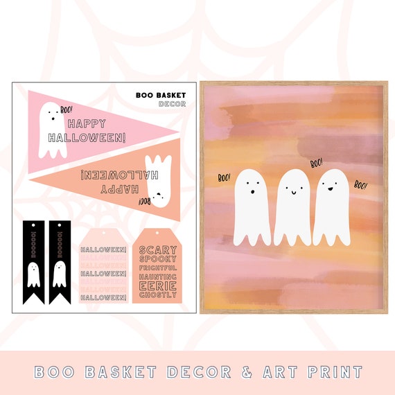Printable Boo Basket Tags and Decor Halloween Printables - Etsy