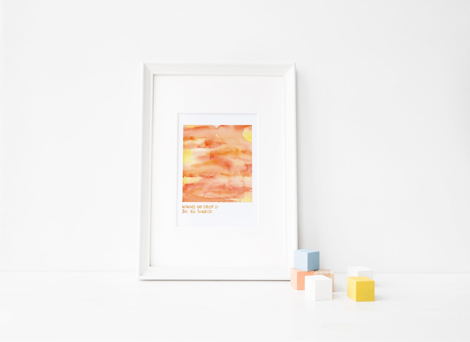 Watercolor Wash Color Swatch Art Orange Sunrise Art Orange - Etsy