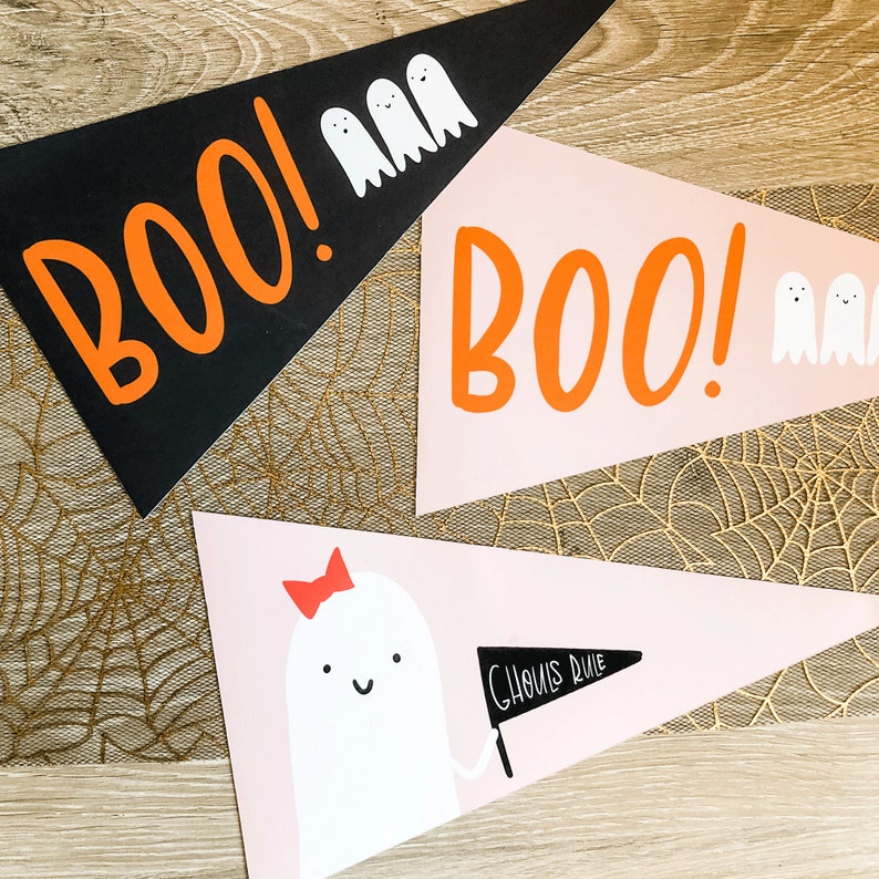 Printable Halloween Pennant Flags Boo Baskets Halloween - Etsy