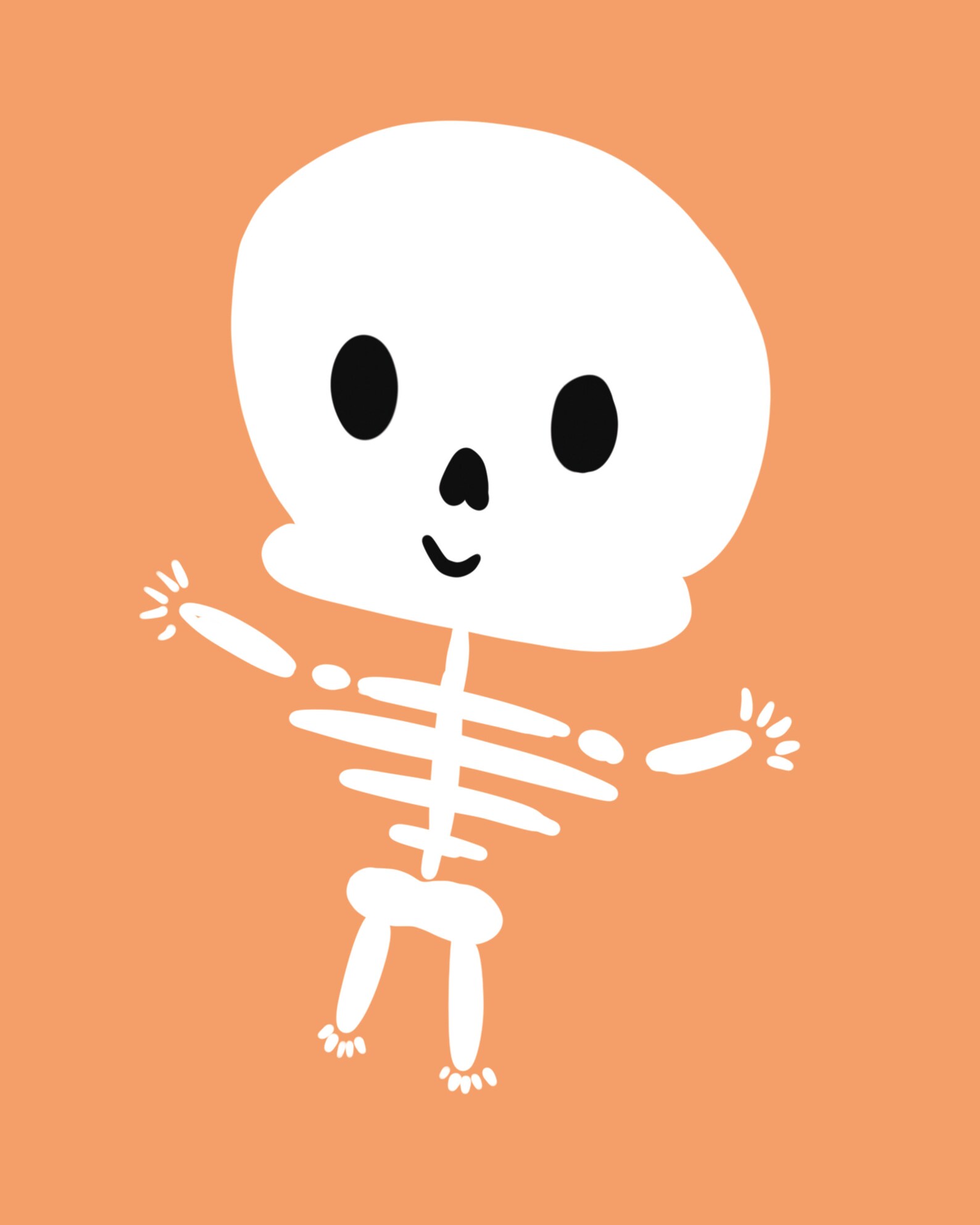 Cute Halloween Skeleton Printable Set of 3 Skeleton Designs | Etsy