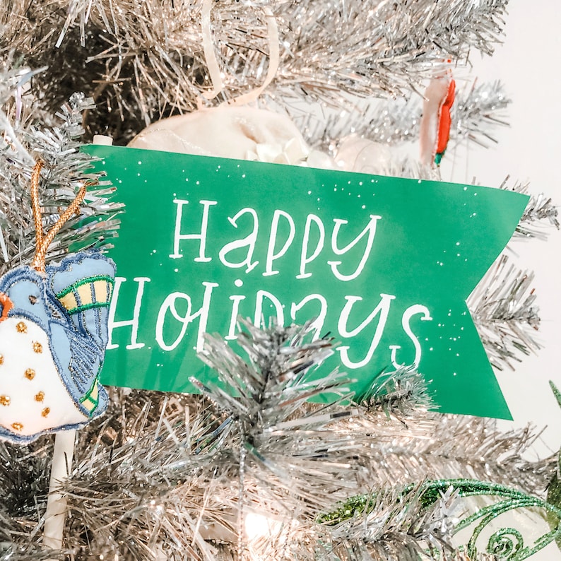Printable Christmas Pennant Flags Holiday Flags Christmas - Etsy