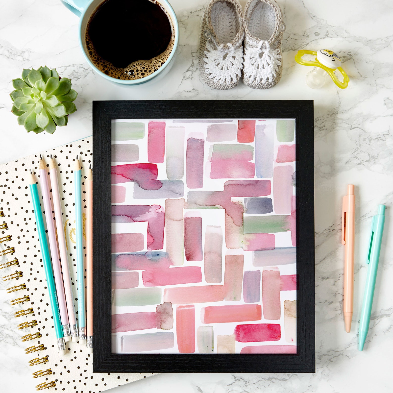 Watercolor Blocks Abstract Art Printable Watercolor Swash - Etsy