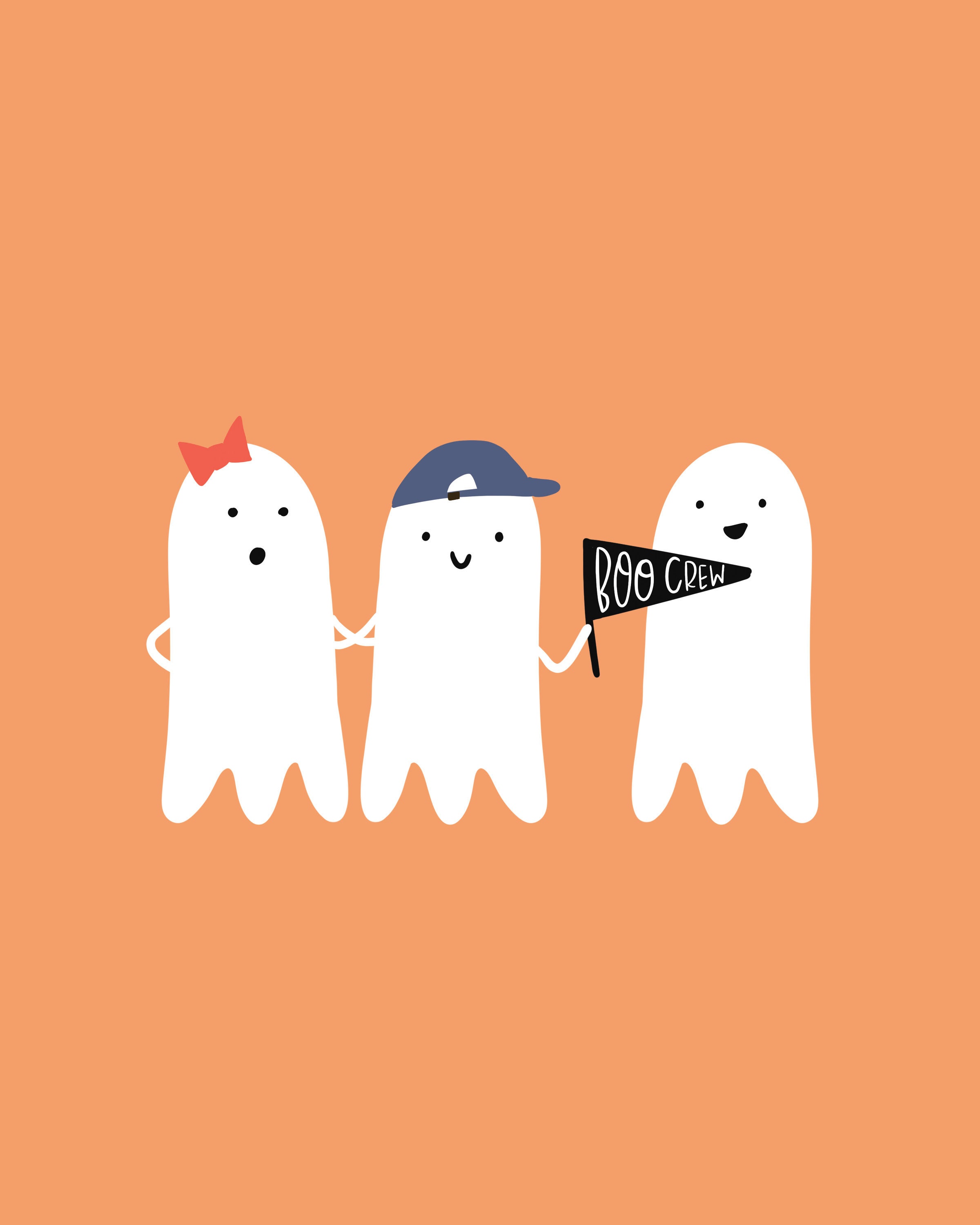 Boo Crew Halloween Printable Cute Ghost Halloween Art Boo - Etsy