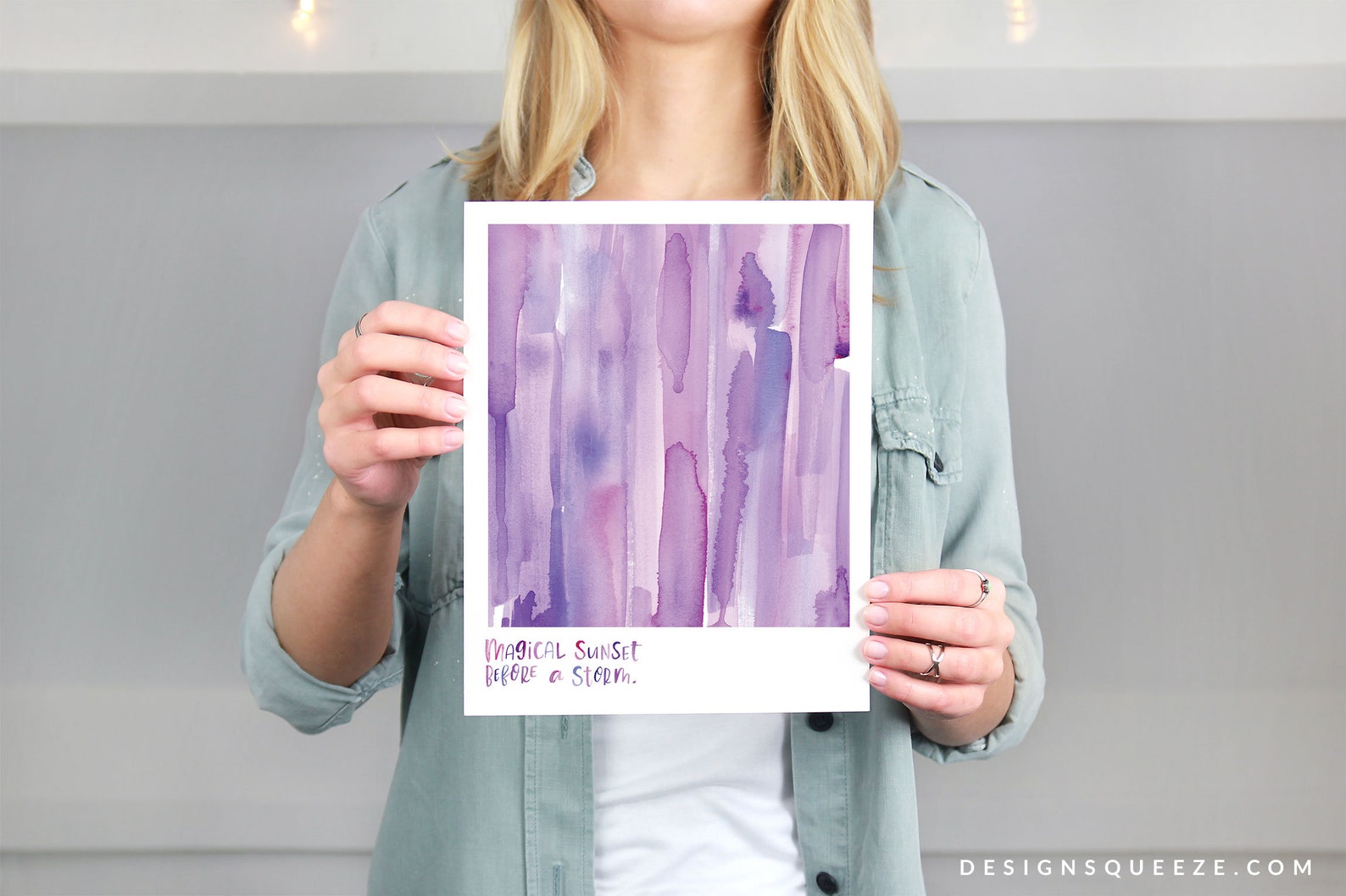 Watercolor Wash Color Swatch Art Purple Sunset Art Purple - Etsy