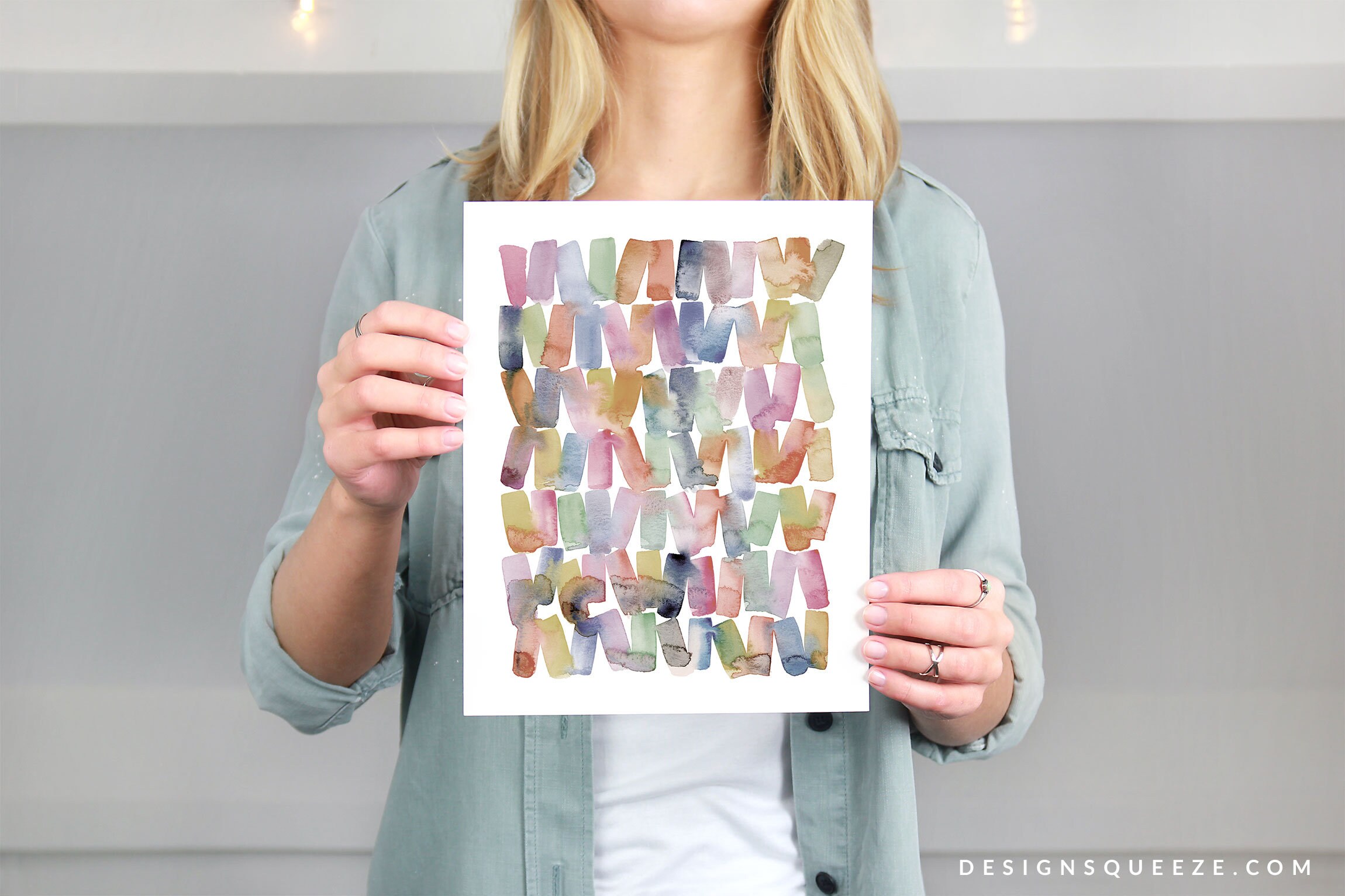 Watercolor Dashes Abstract Art Printable Watercolor Dash | Etsy