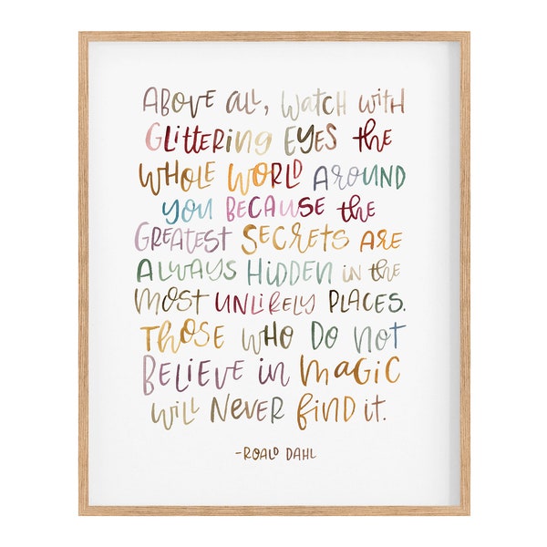 Roald Dahl Quote - Etsy